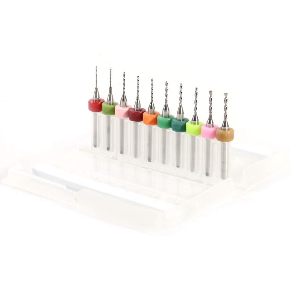 Мини-микро-сверла 0,6-1,5 мм, 10 шт, цементированный карбид для печатной платы с ЧПУ, точные и острые для плавного сверления