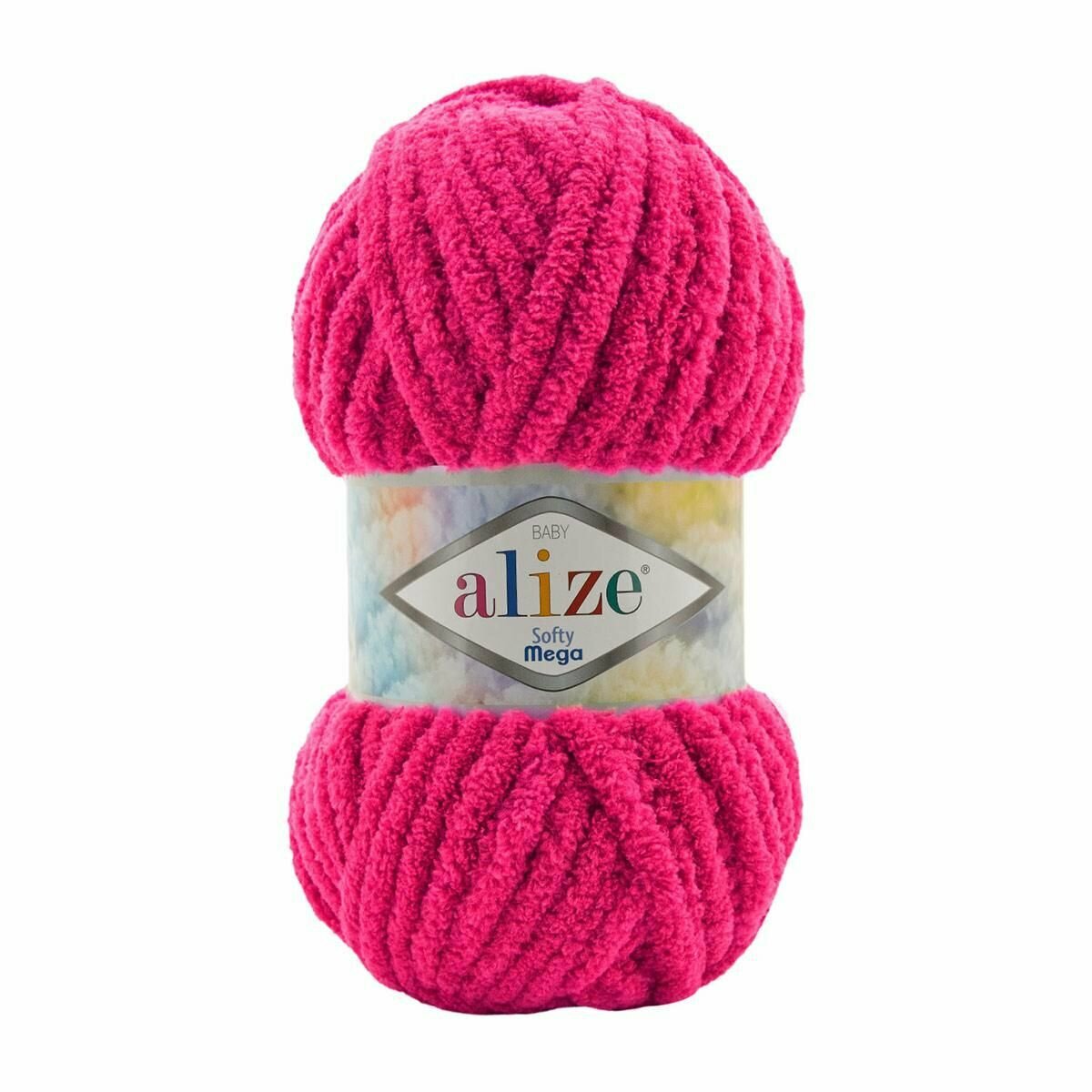 Пряжа ALIZE "Softy Mega", 100 гр 70 м, 100% микрополиэстер, 798 бугенвиллия, 5 шт