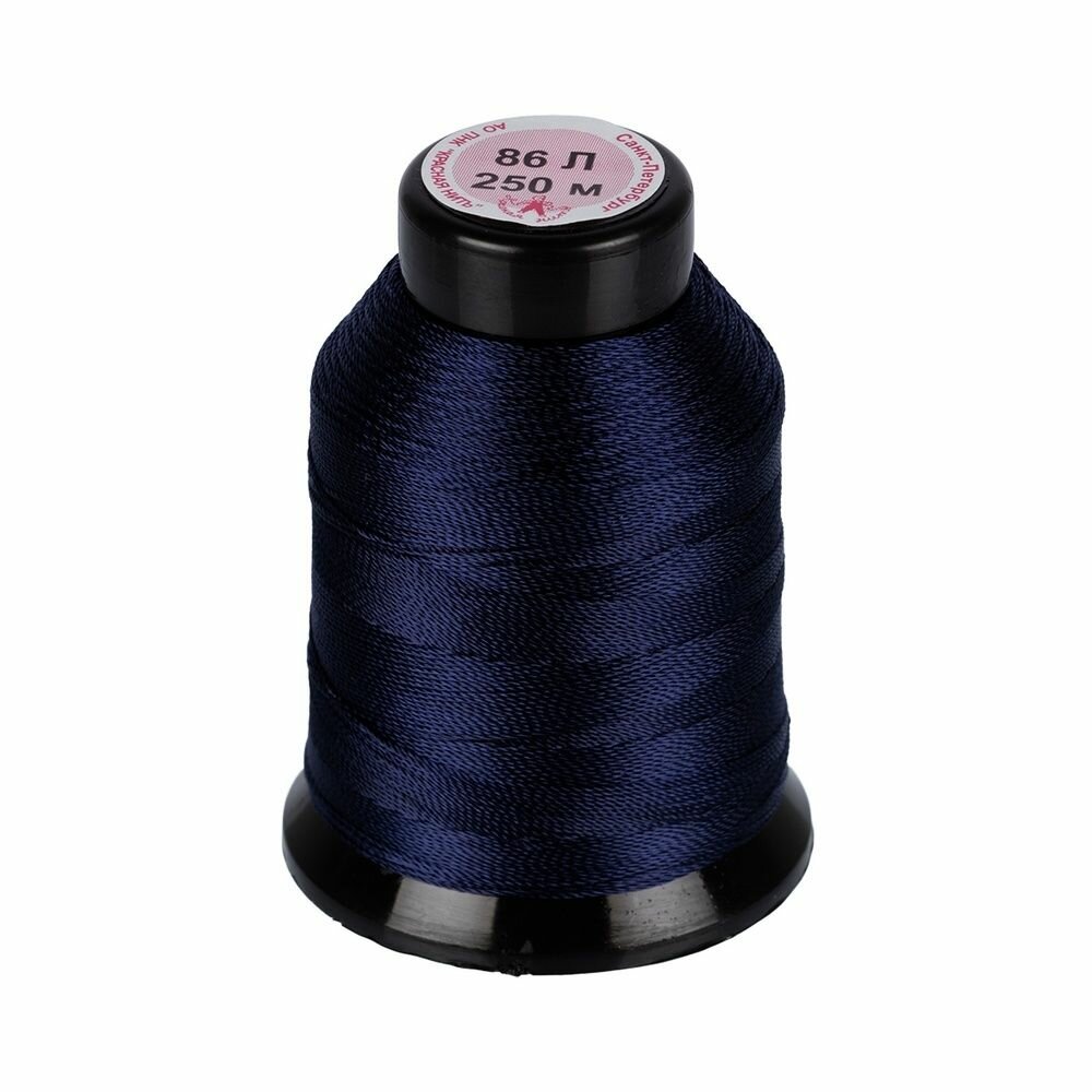 Нитки лавсан КНР 100% полиэфир 250 м, 5 шт № 160 темно-синий (86Л)