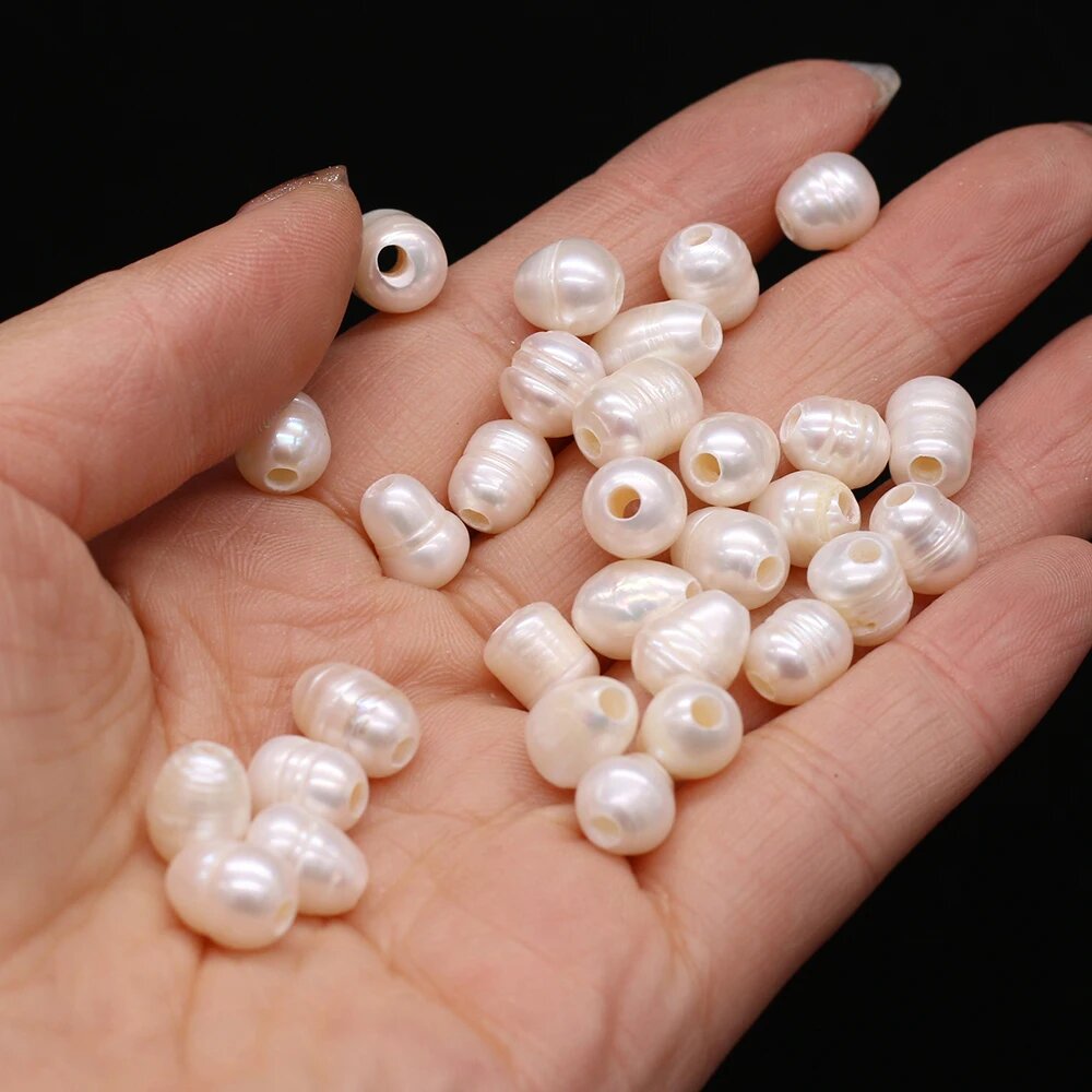 Бусины жемчужные натуральные 7-8mm, 20шт
