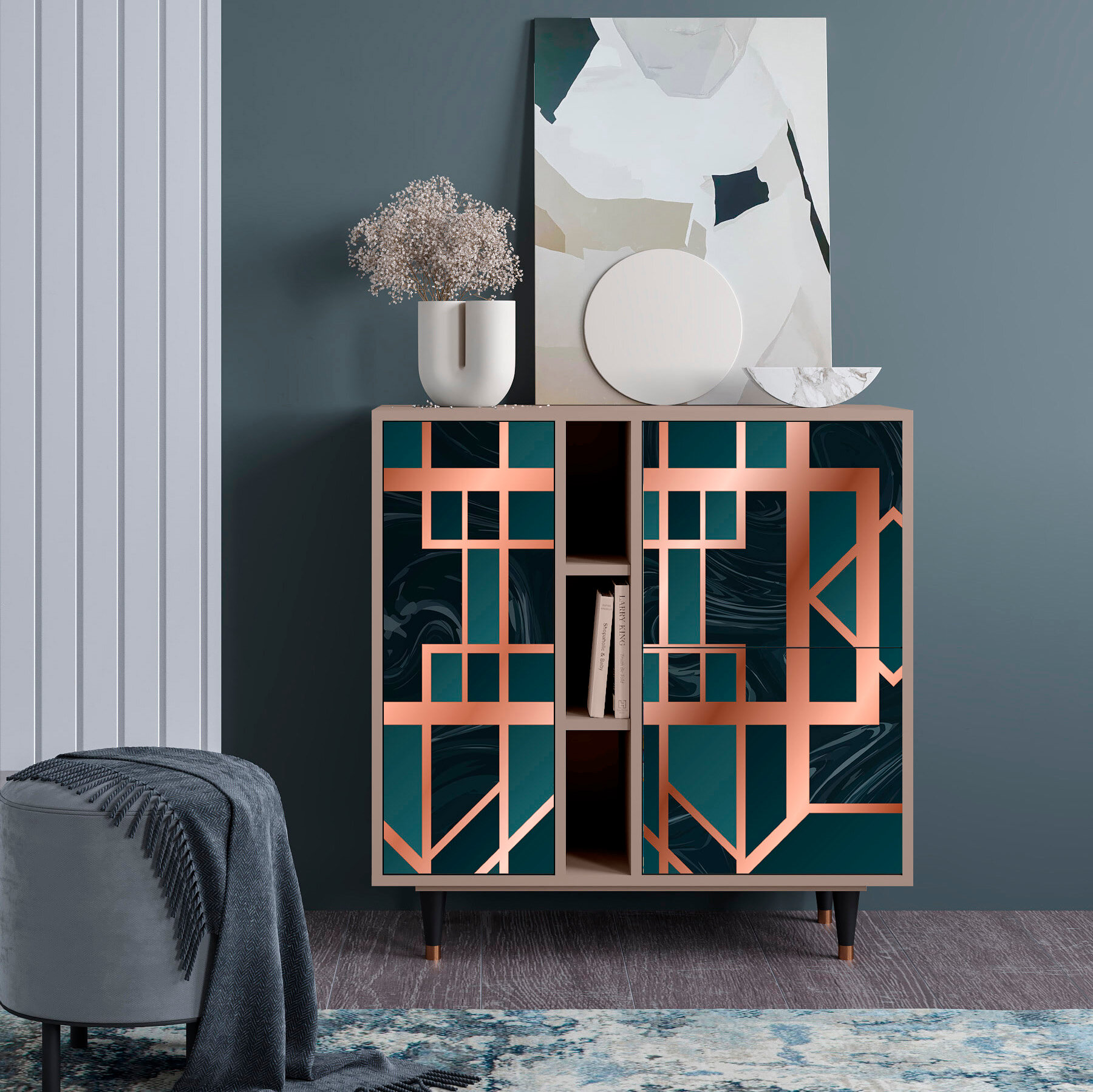 Комод - STORYZ - BS5 Emerald Metro, Размер - 94 x 96 x 41 см, Цвет корпуса - , Бежевый