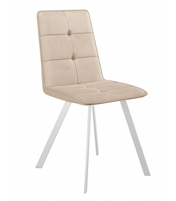 Стул DikLine 280 B03 BEIGE, ножки белые