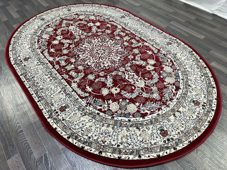 Ковер, Овал, бордовый, бежевый, белый, синий, классический, на пол, в гостиную, спальню, в ассортименте (150 см. на 230 см.)