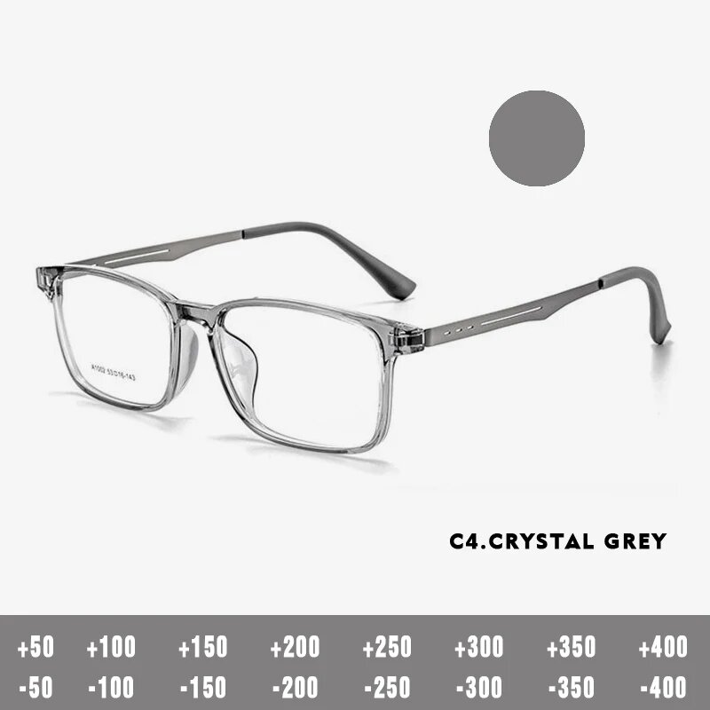 KANSEPT Анти-синие очки из титана для чтения A1002-C4, Серый, -200