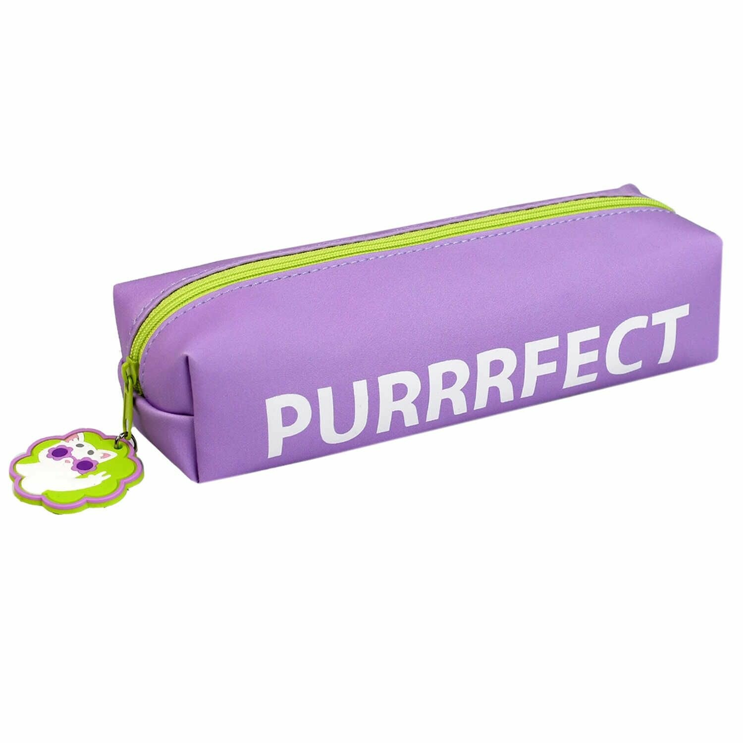 Пенал-косметичка Феникс Плюс "Котик в очках", 205х50х40 мм, молния, кожзам (68969)