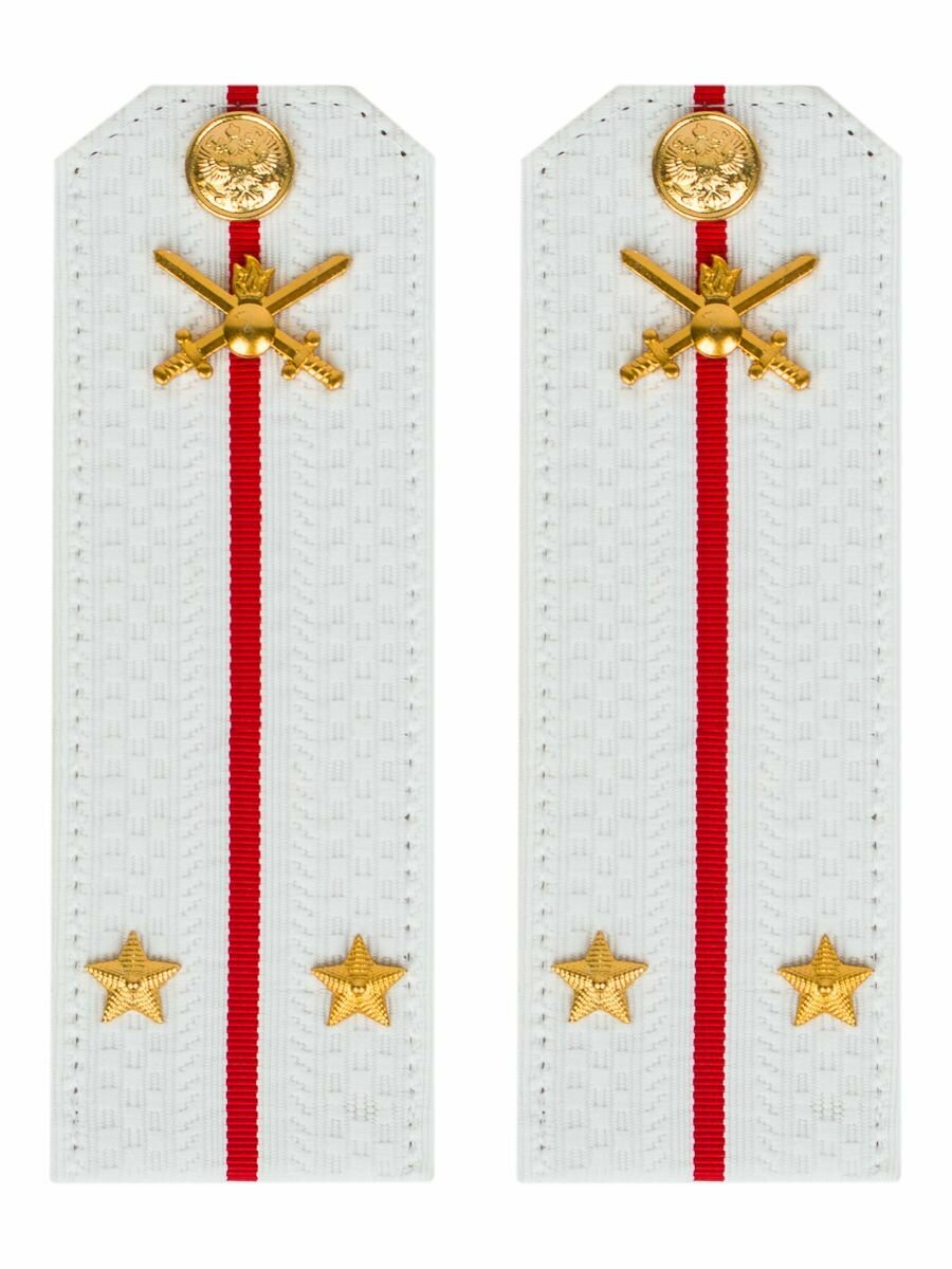 Погоны МО Сухопутные войска белые звание Лейтенант