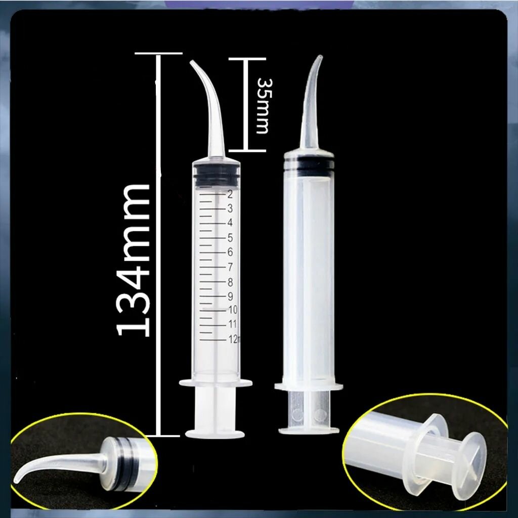 Шприц-ирригатор 4 шт. канюля для промывания 12мл ирригатор для