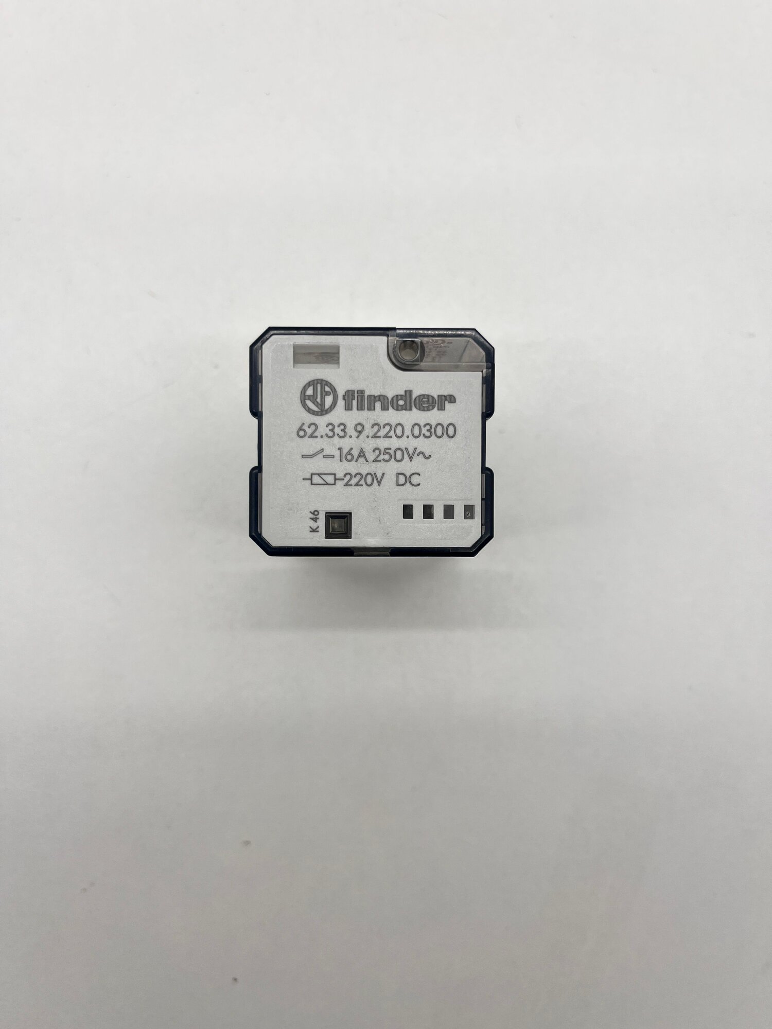 62.33.9.220.0300 , Finder, 3ПК, 16A, 250V AC, Катушка 220V DC. Реле силовое.
