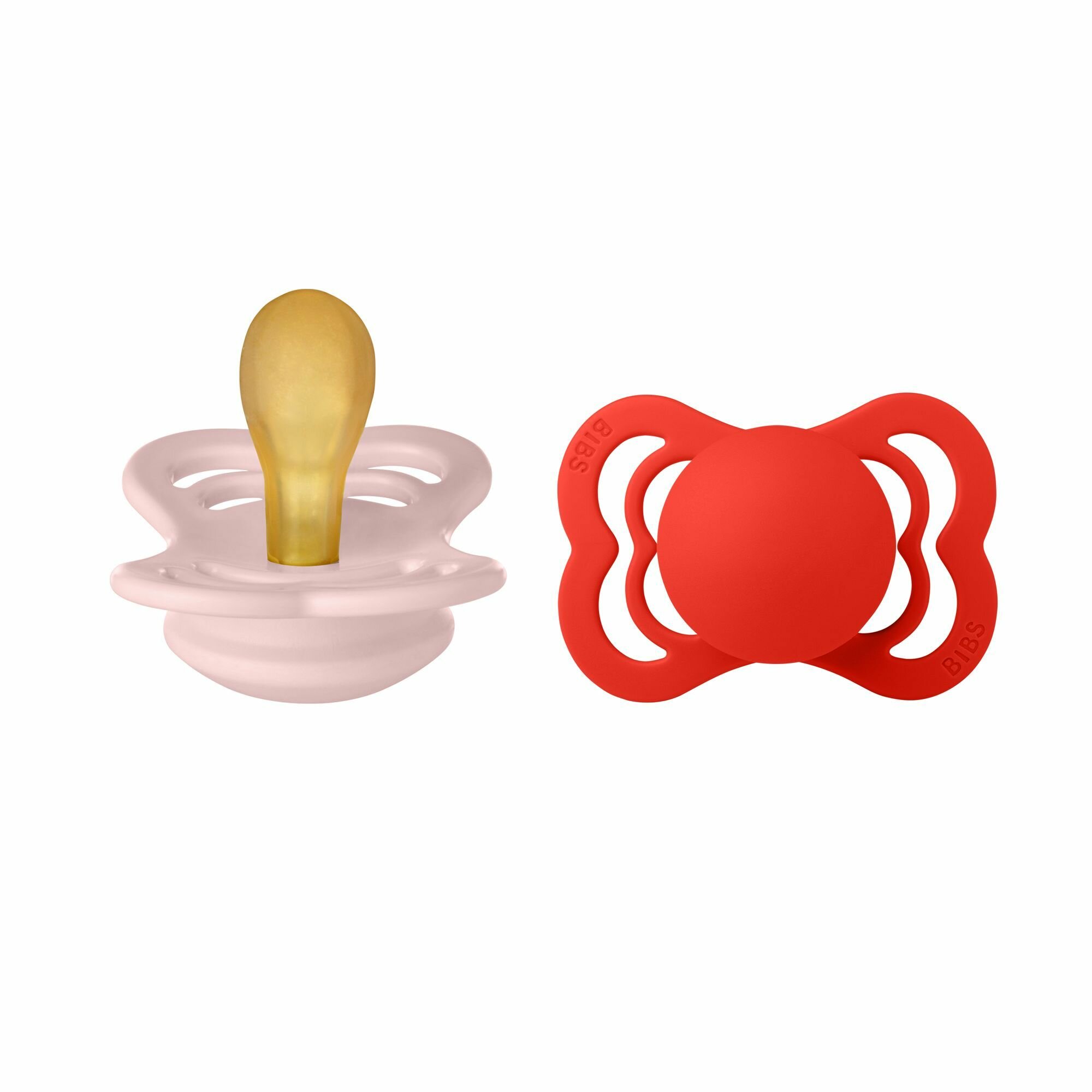 Набор 2 шт. Соска пустышка латексная BIBS Supreme Latex: Blossom/Candy Apple, 0+ месяцев