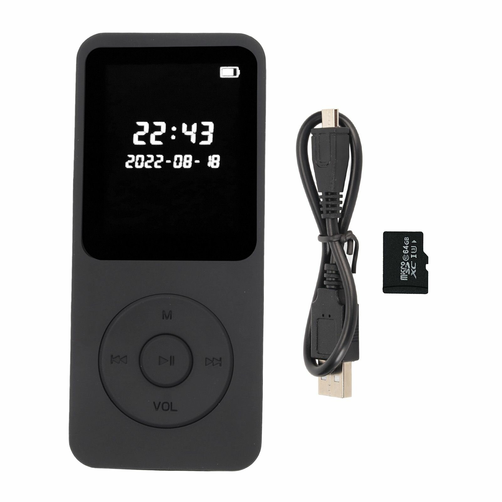 MP3-плеер 1.77, Bluetooth 5.0, HD динамики, 64 ГБ, Hi-Fi