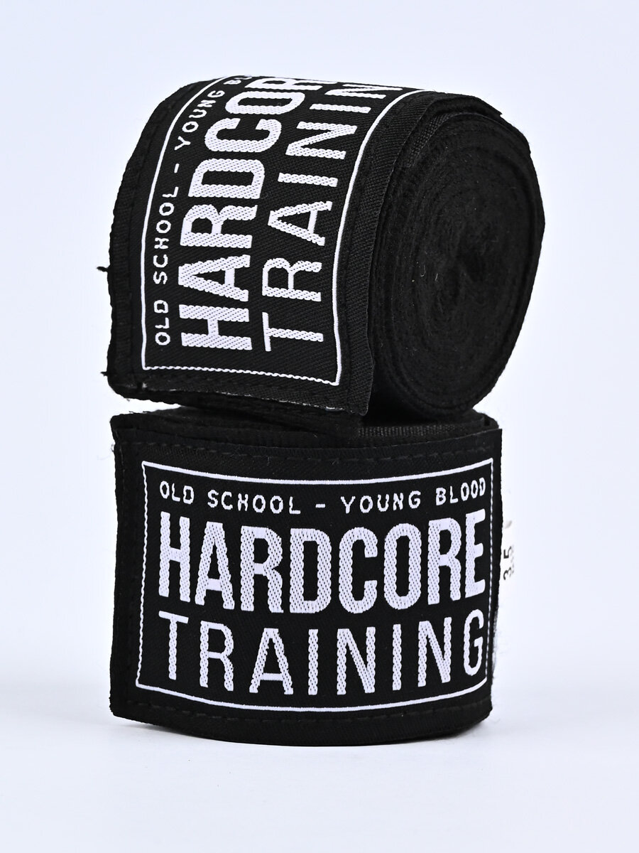 Боксерские бинты Hardcore Training Classic Black 3.5 метра черные