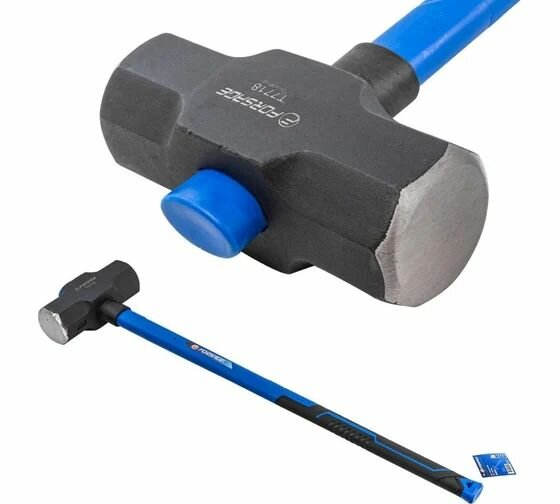 Кувалда с фиберглассовой ручкой и резиновой противоскользящей накладкой (8100г, L ручки-800мм) FORSAGE