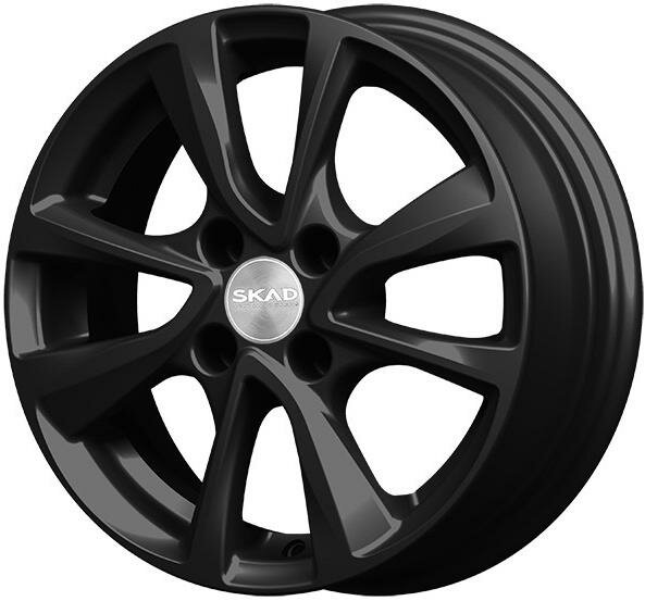 Диск автомобильный литой СКАД Ницца 14x5.5 4x100 et35 dia67.1 Чёрный матовый