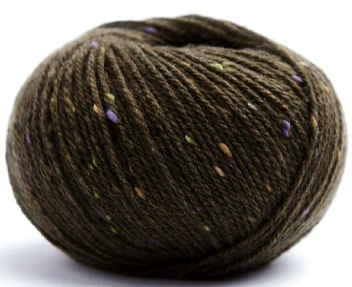 Como Tweed /Комо Твид/ пряжа Lamana (100% шерсть мериноса сверхлегкая), 25г/120м (07 твид, khaki, хаки)