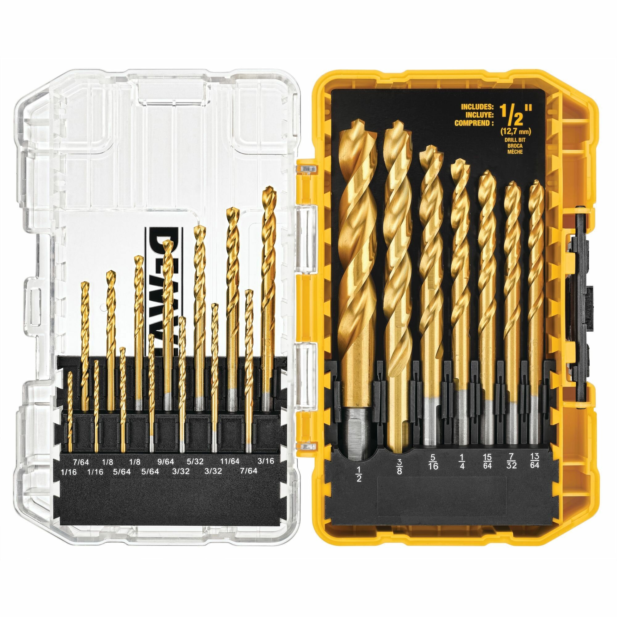 DEWALT DW1361 21 шт. Набор сверл Pilot Point с покрытием из нитрида титана Аксессуары для инструментов