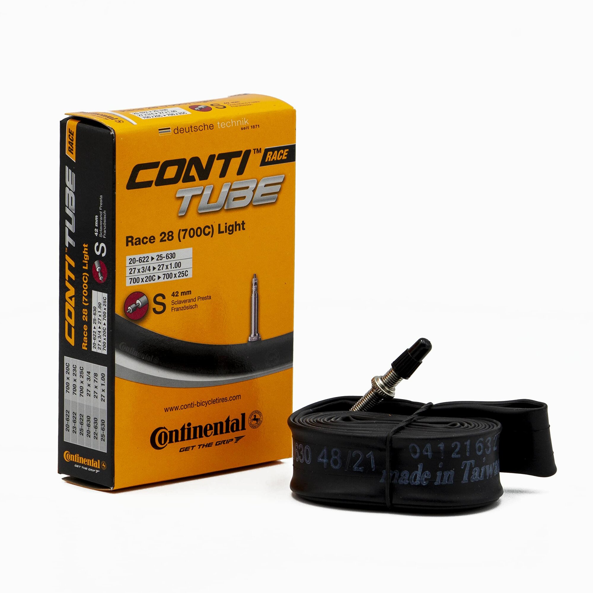 Камера для велосипеда 28/700x20-25 спорт 42мм ниппель вело CONTINENTAL Race 28 Light