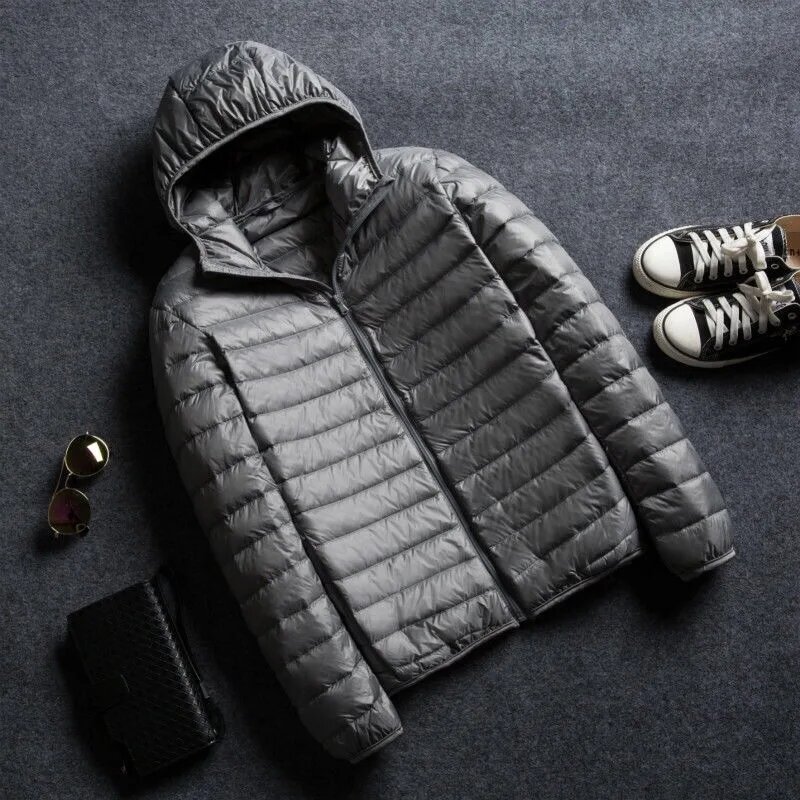 Мужская серая куртка с капюшоном XXXL, grey 2