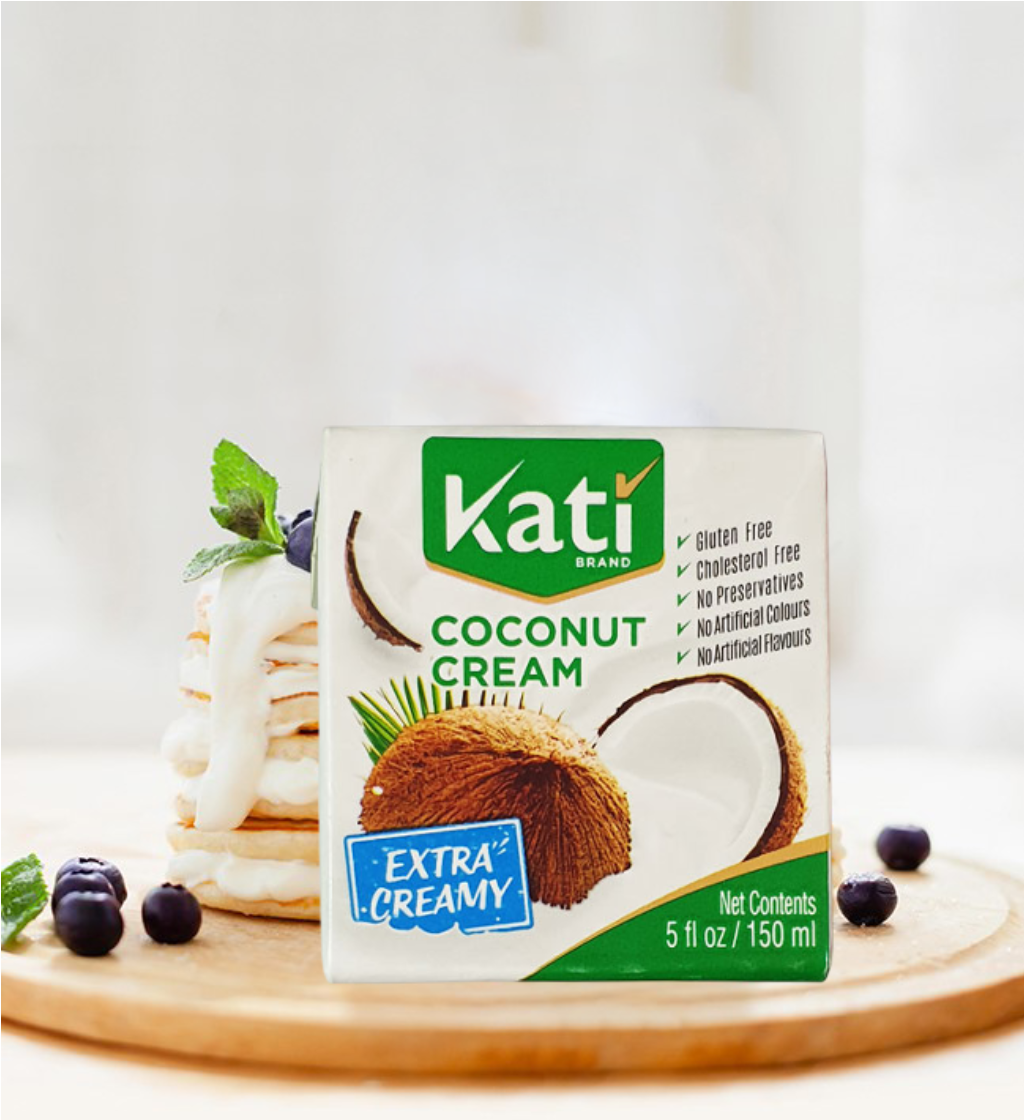Кокосовые сливки Kati: 24% жирности, без ГМО 150 мл, Вьетнам