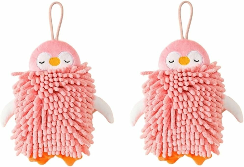 Мягкое полотенце для рук из микрофибры в форме пингвина