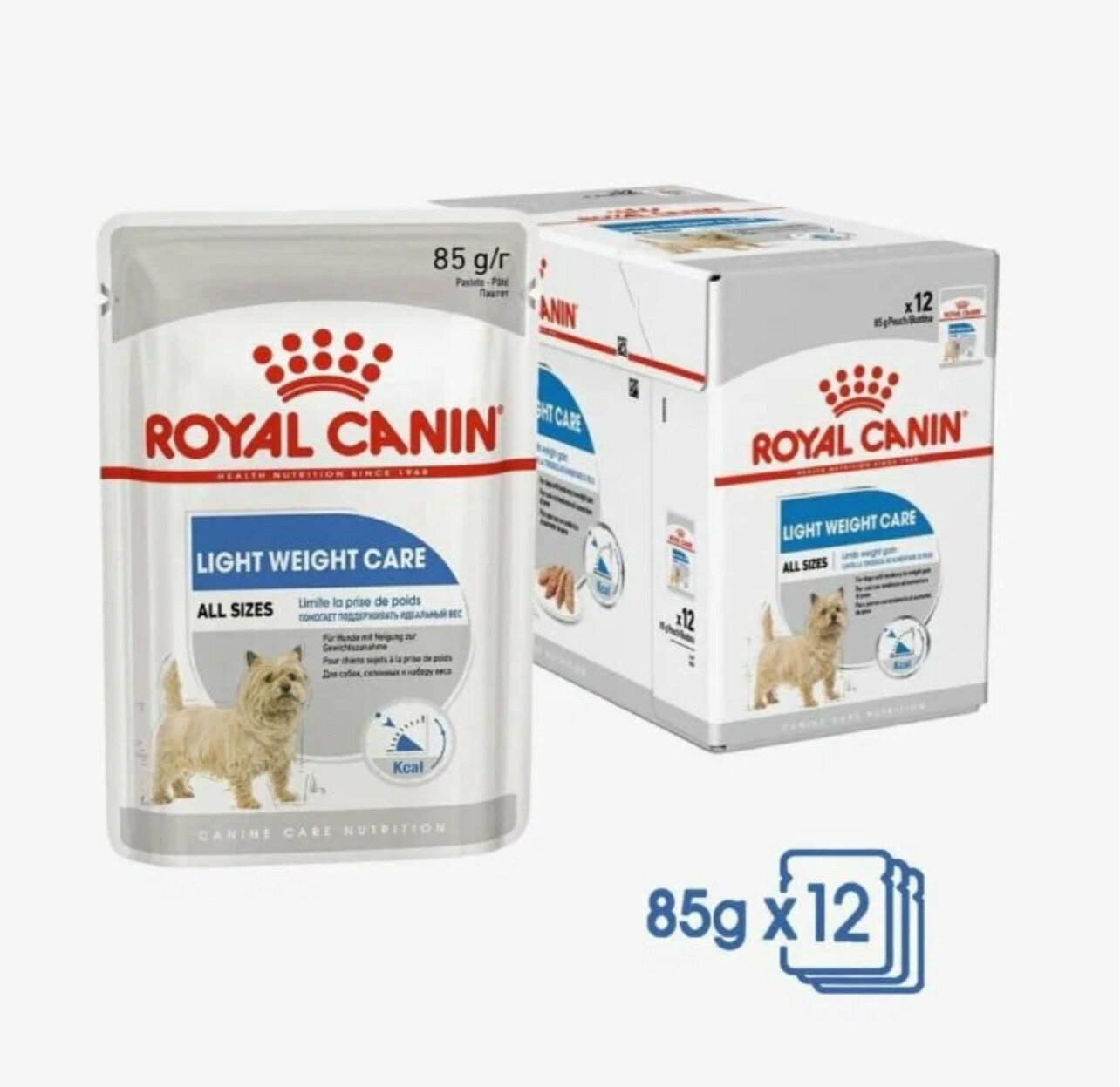 Влажный корм для собак Royal Canin Light Weight Care при склонности к избыточному весу 1 уп. х 12 шт. х 85 г