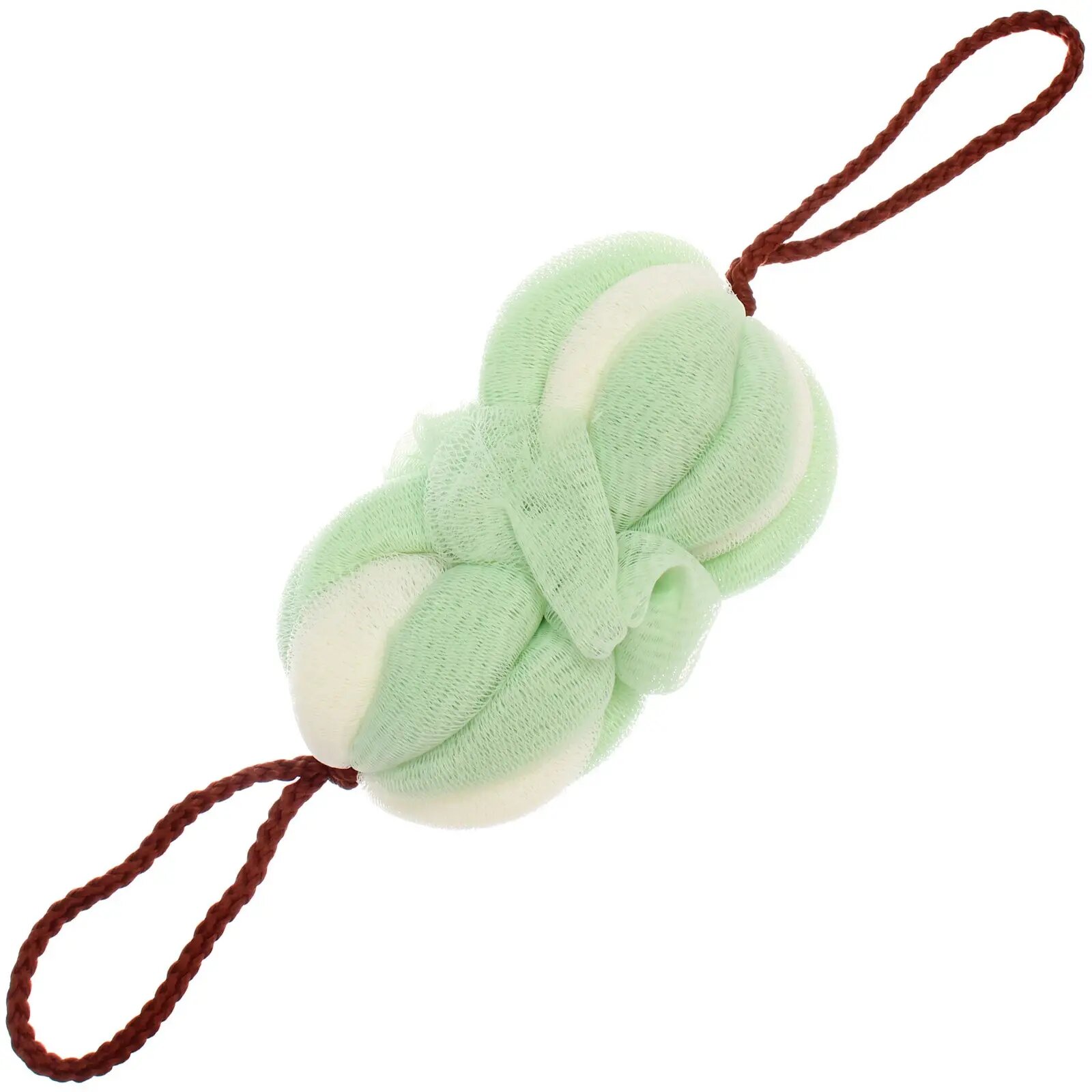 Мочалка нейлоновая «Premium - PANADERA», белая/мятная, 19х12см, удобная для душа