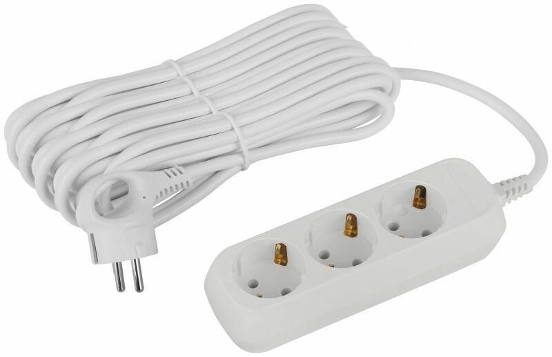 Удлинитель электрический UDL-16-3100-E Greenline 3 розетки с заземлением 10м ПВС 3х1кв. мм Эра Б0064983