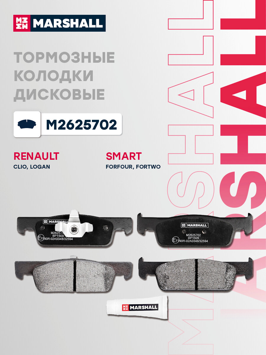 Тормозные колодки дисковые ( передние) RENAULT рено Clio Logan Логан; Smart Forfour Fortwo GDB2016 410602581R