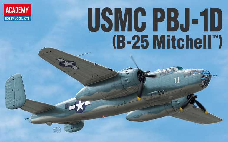 Сборная модель "Авиация USMC PBJ-1D (B-25 Mitchell)" (1:48), артикул 12334