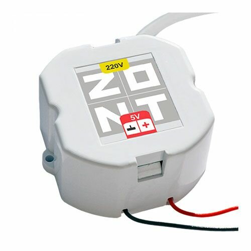 Блок питания ZONT в подрозетник 5V 220 для комнатных термостатов для дома и дачи ML00006093