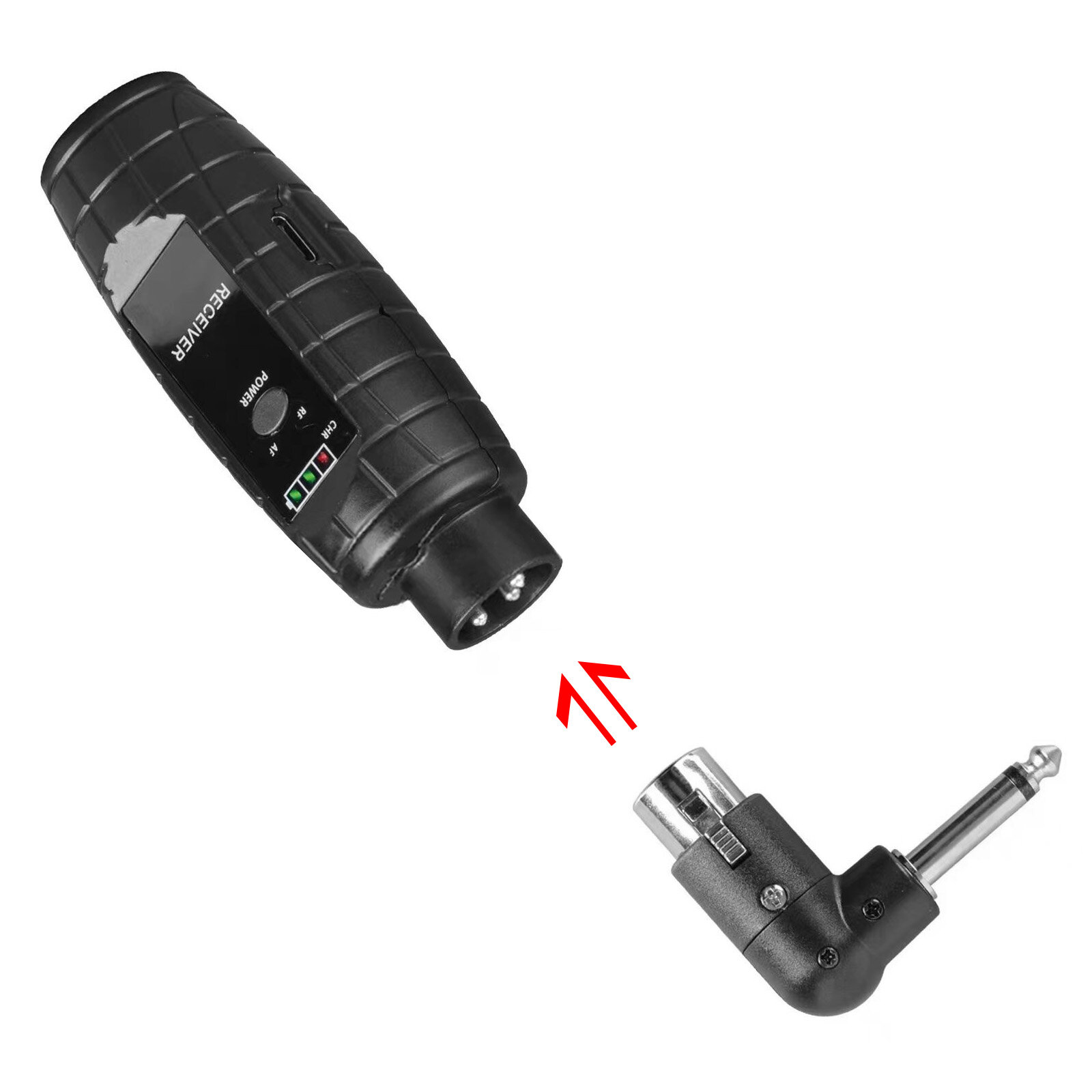 Беспроводной передатчик и приемник UHF беспроводной гитарный передатчик-приемник с микрофоном для динамического микрофона аудиомикшера электрогитары бас-гитара беспроводная микрофонная система 40 Гц-20 кГц микрофонный адаптер