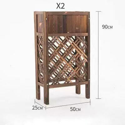 Открытый антикоррозийный деревянный плантатор, столовая перегородка плантатор, патио деревянный забор ограждение, размер: 90*50*25см, 2 шт.