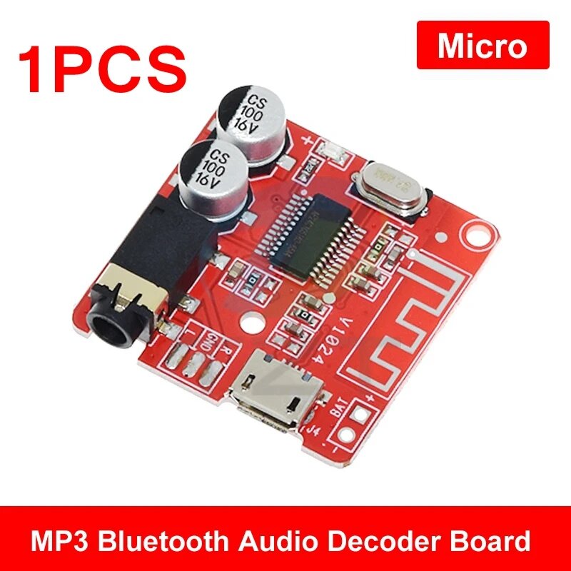 1/5 шт. TZT DIY Bluetooth аудиоприемник плата Bluetooth 5,0 MP3 автомобильная аудио плата стерео музыкальный модуль 3,7-5 В
