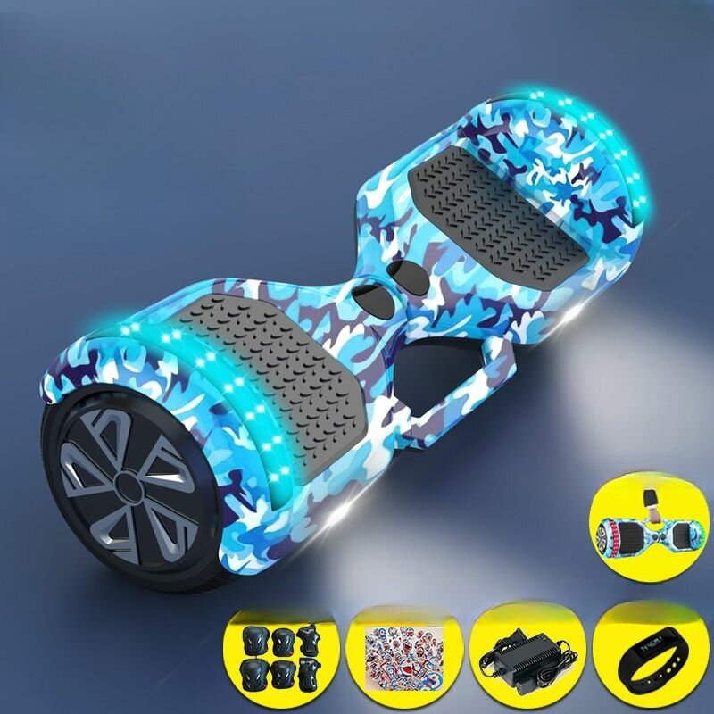 Гироскутер Balance-car 6,5 дюймов, Bluetooth, LED-подсветка и музыкальная колонка. -enj