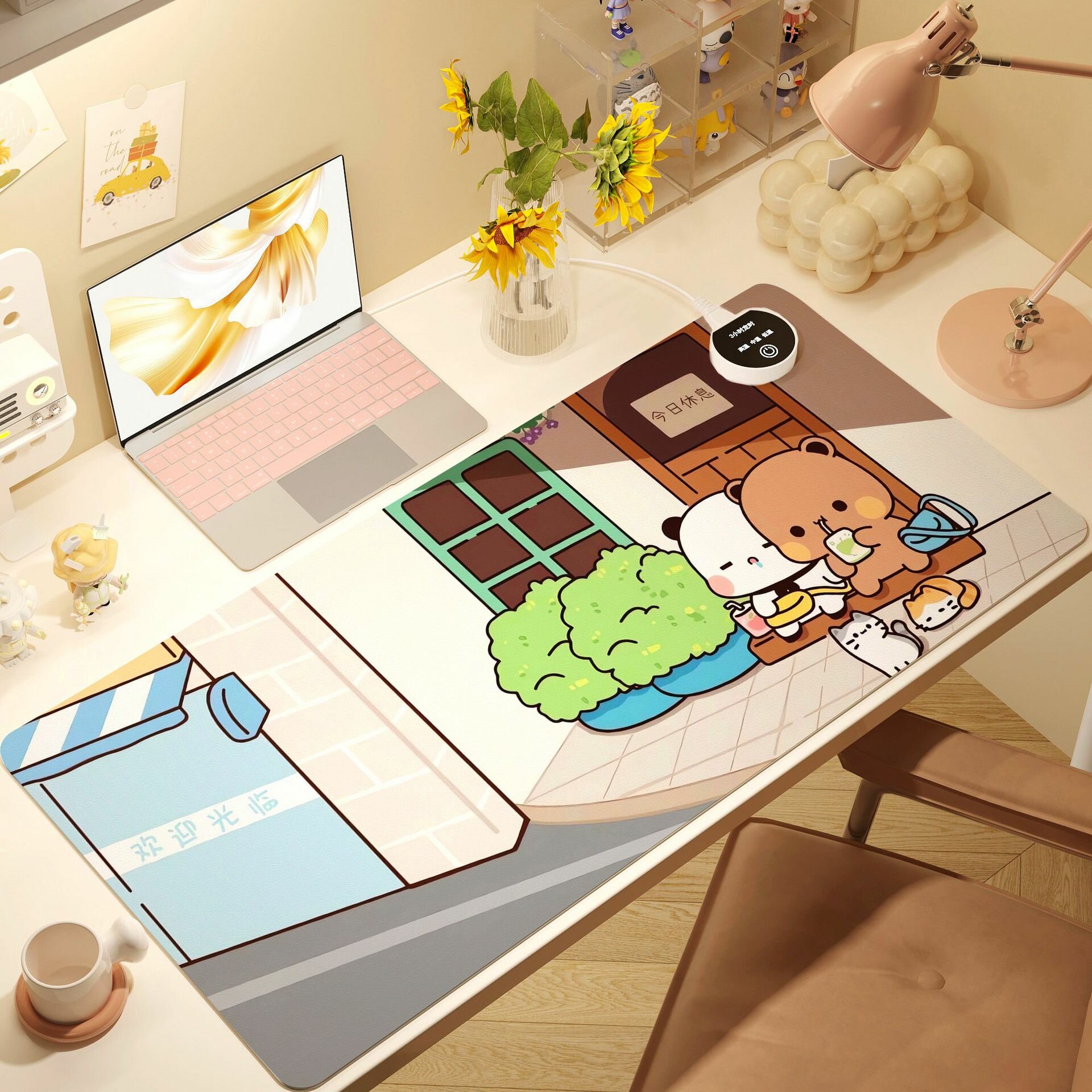 Коврик для мыши SN10-08, с подогревом, мультяшный, 60x36 см