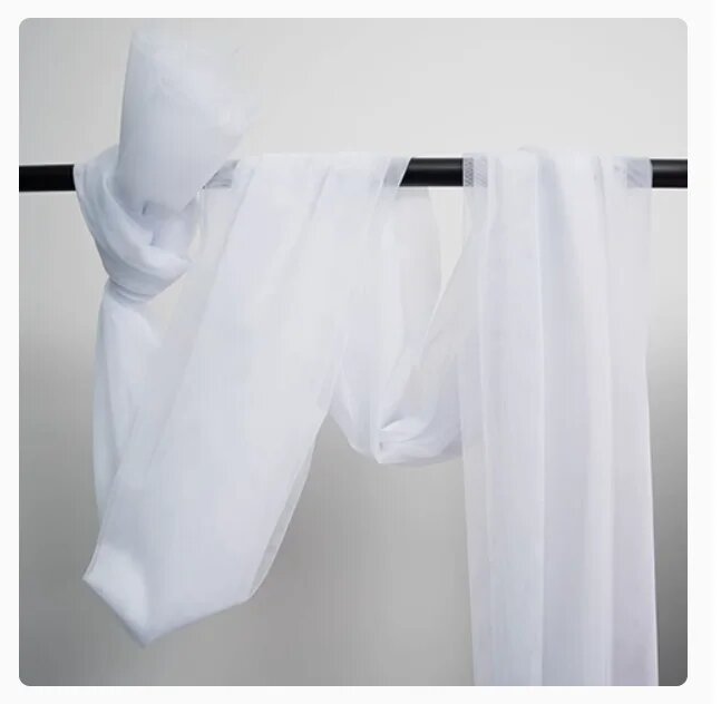 Кружевная сетчатая ткань Белый, 3