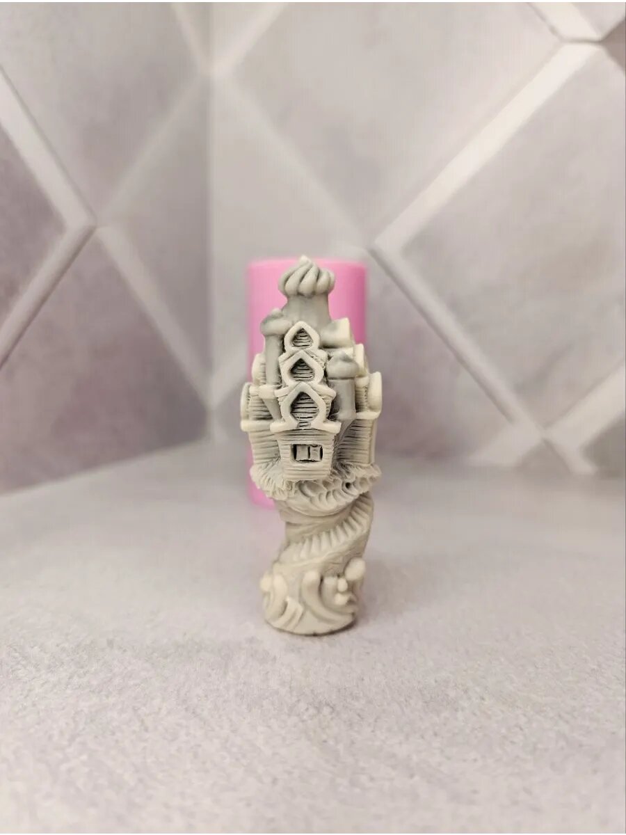 Молд силиконовый "Теремок". Высота готового изделия 9 см. "Т-молд".