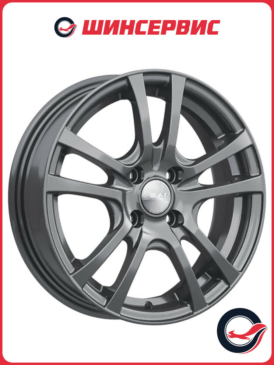 Литой колесный диск Скад Дели R15x6.0J 4x100 ET47 ЦО60.1 для автомобиля