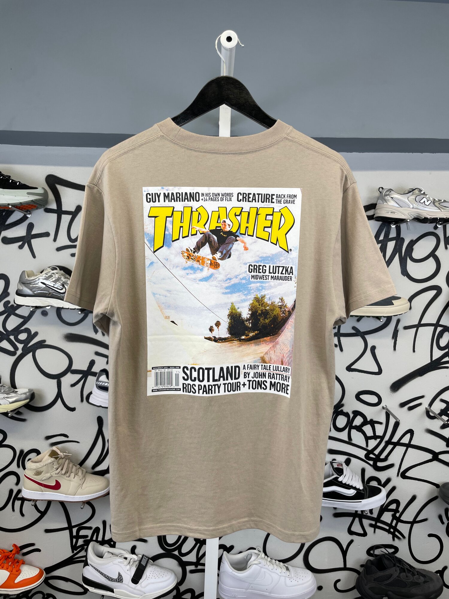 Футболка THRASHER TEE COMICS MAGAZINE LOGO BIEGE