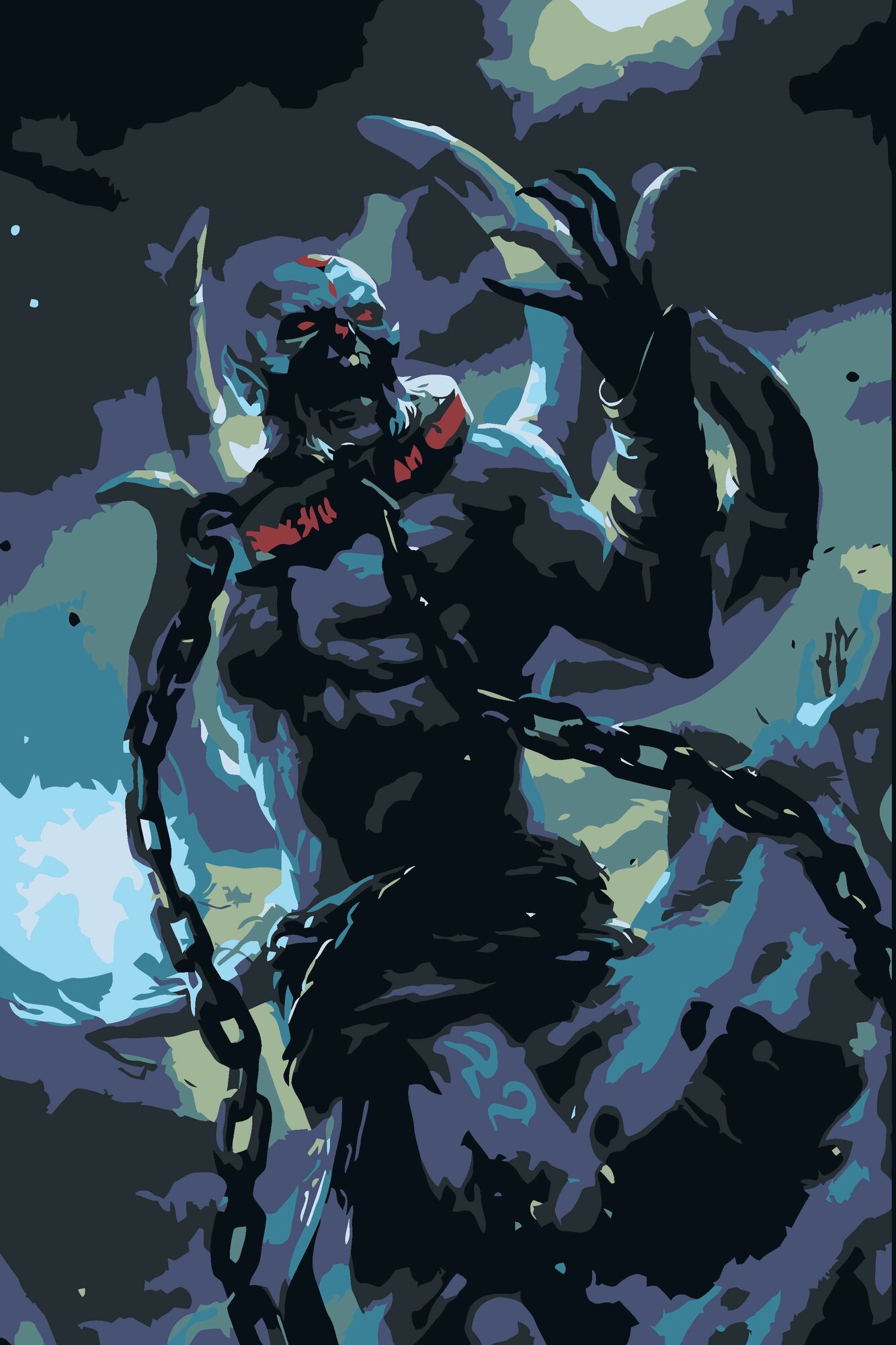 Детская картина по номерам E3332 "DOTA 2 -Дота 2 - Lich " 20x30