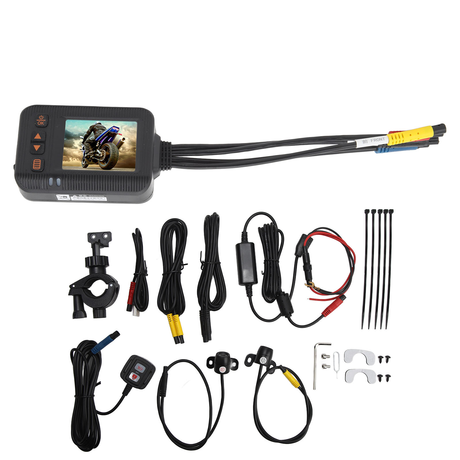 Видеорегистратор Мотоцикла Водонепроницаемый Четкая Видеозапись 2-Дюймовый Парковочный Монитор Вождения Рекордер для UTV ATV Гольф-Картов