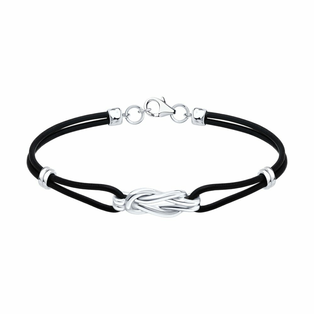 Браслет, серебро, 925 проба, родирование