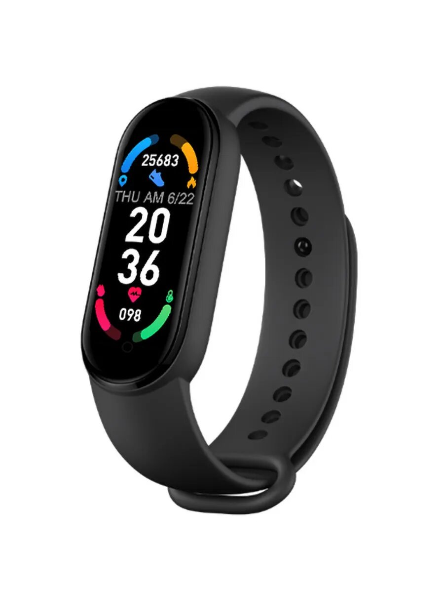 Фитнес-браслет "Mini 9", беспроводная зарядка, ремешок из каучука, силикона, резины