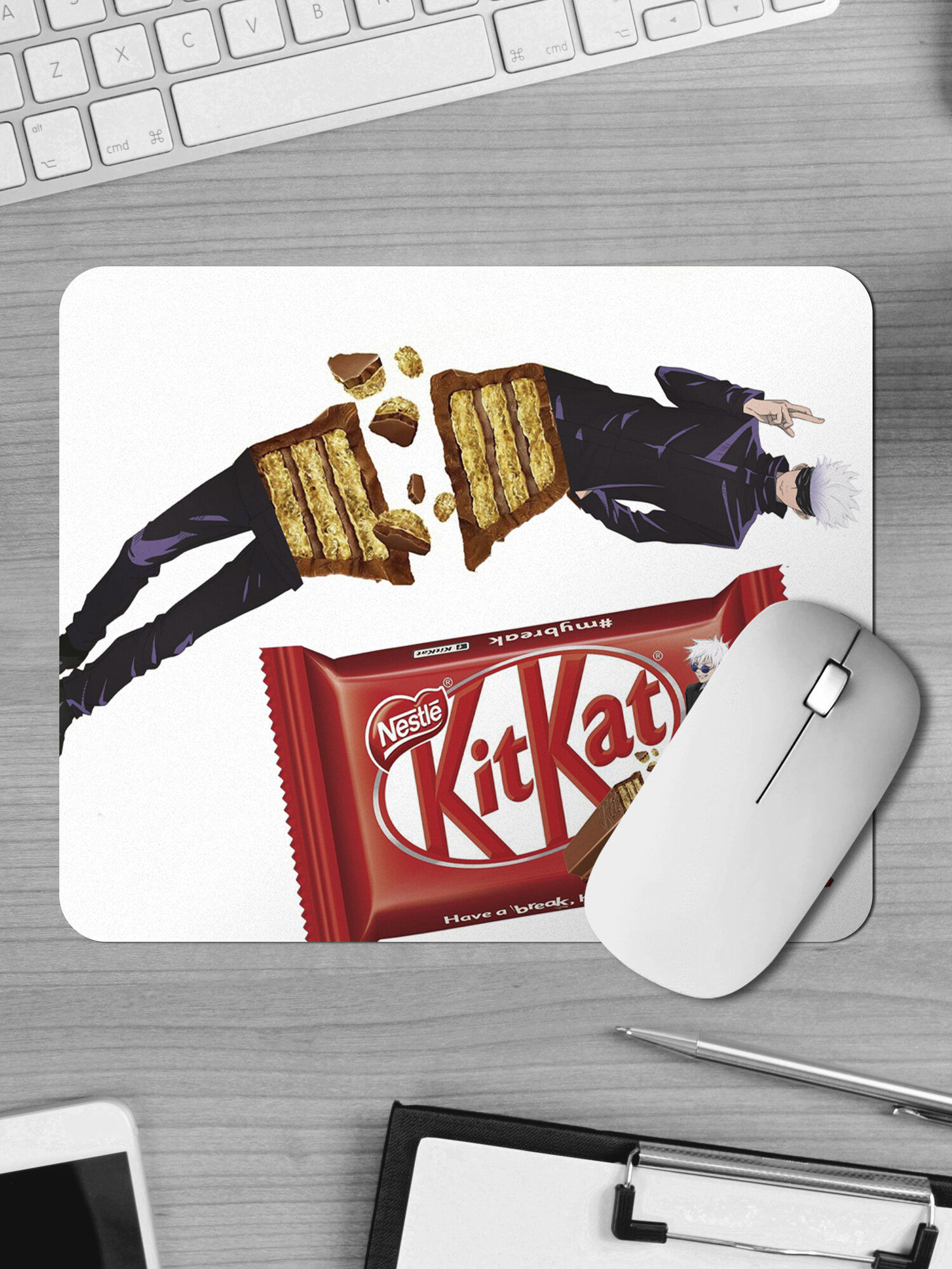 Коврик для мыши магическая битва / аниме / годжо сатору