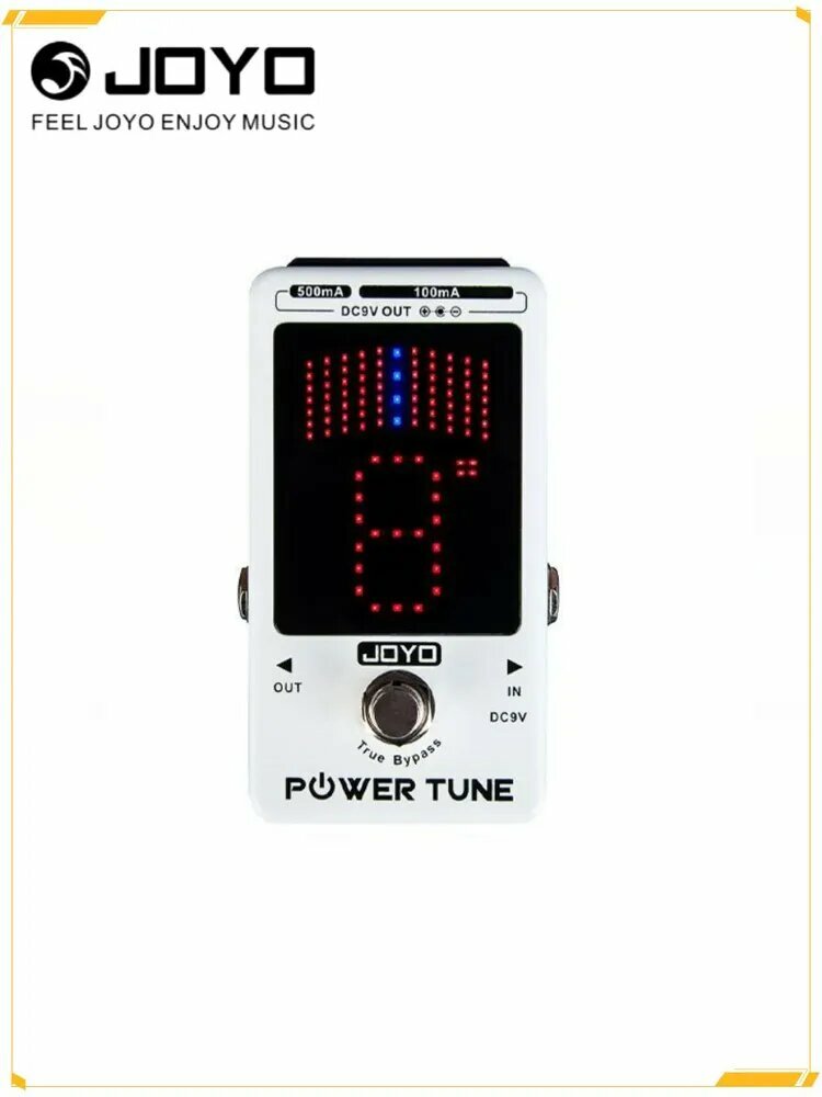 JOYO JF-18R POWER TUNE Гитарный педальный тюнер 2 в 1 Гитарный тюнер Power и True Bypass Tuner