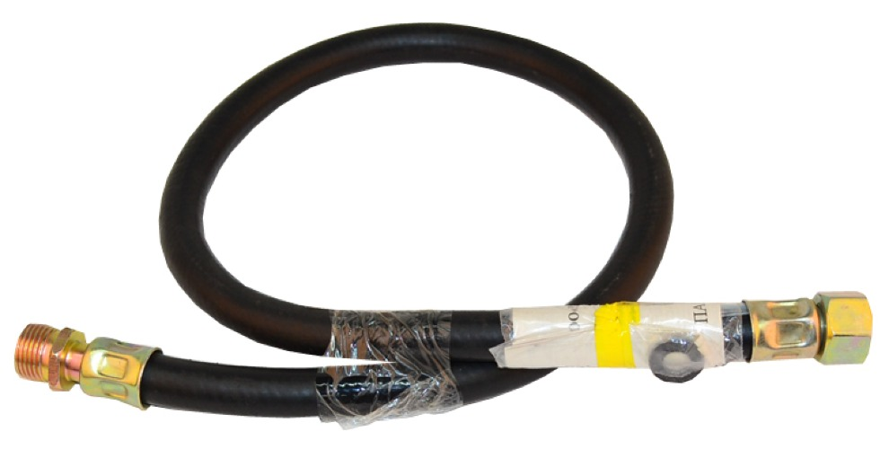 Подводка для газа MIXTON / Микстон с внутренней-наружной резьбой, гайка-штуцер, резиновая, черная, диаметр 1/2дюйм, 2.5м / газовый шланг