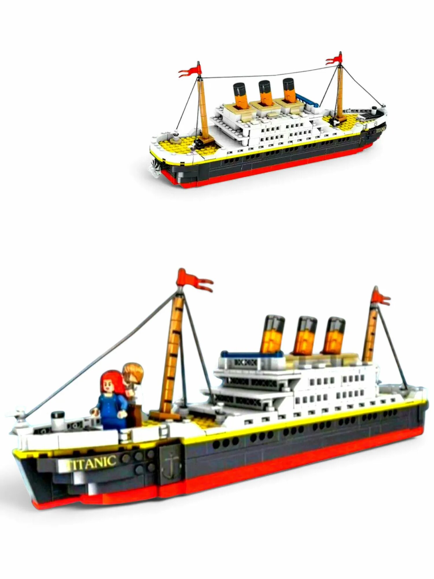 Конструктор "Титаник" Корабль 586 Деталей 2 Фигурки ( игровой набор Titanic / пароход подарок для Девочек и Мальчиков )