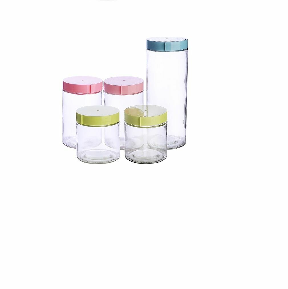 Набор банок для сыпучих 5 штук