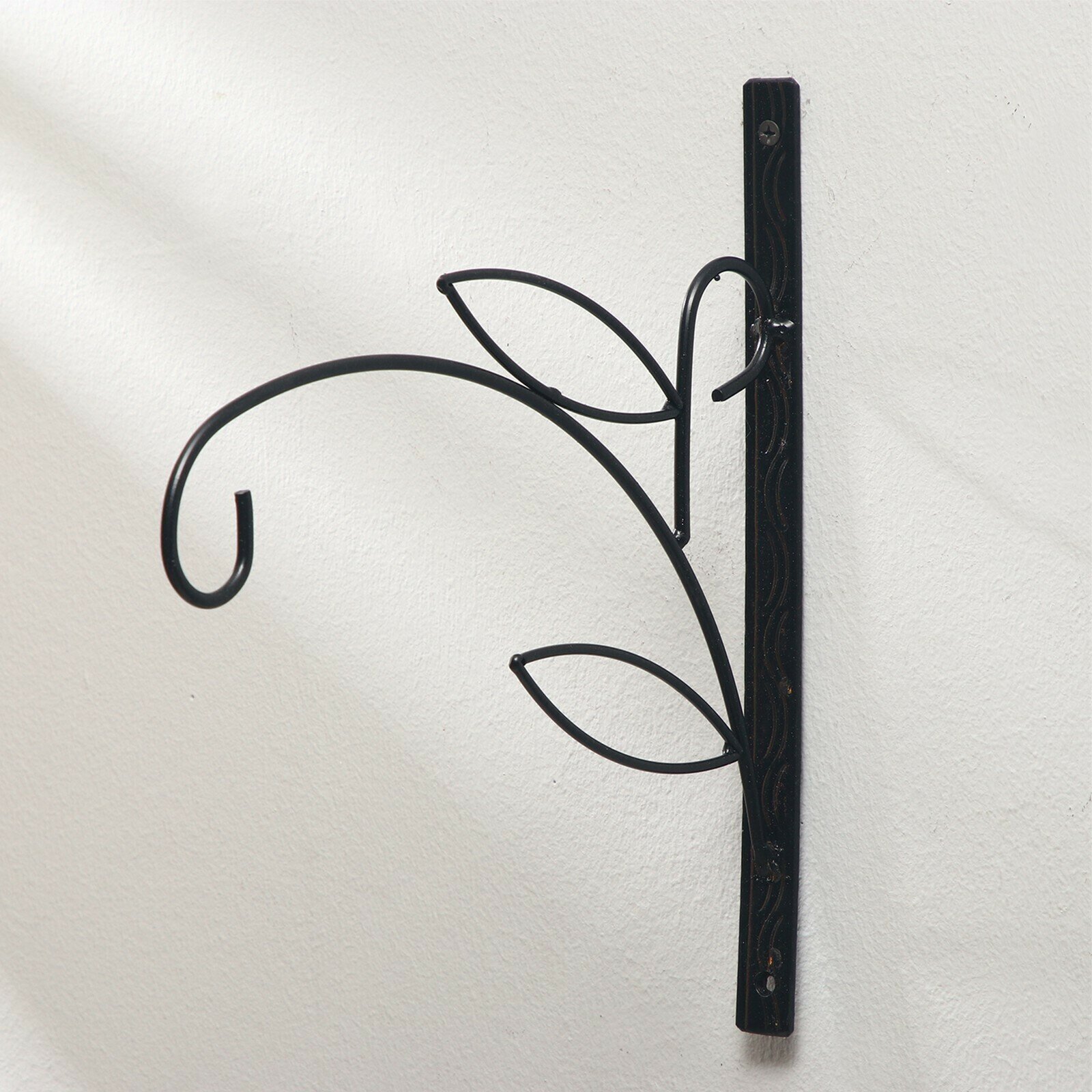 !09 Кронштейн для кашпо, кованый, 25 см, металл, чёрный, «Зацеп»