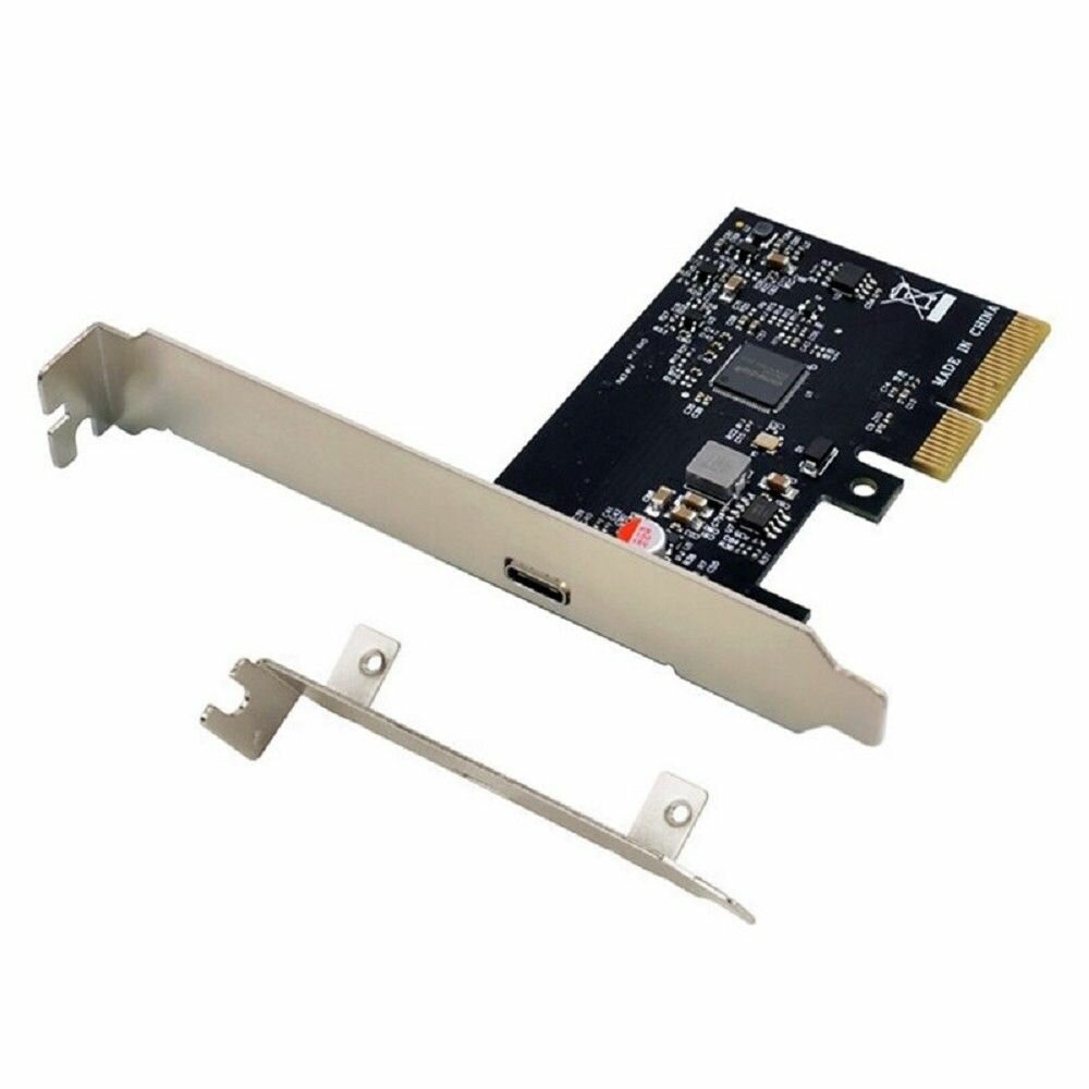 ORIENT AM-U3242PE-C, Контроллер PCI-Ex4 v3.0, USB 3.2 Gen2x2 SuperSpeed USB 20Gbps, скорость до 20Гбит-с, 1-port Type-C, ASM3242 chipset, Self powered, в комплекте LP планка крепления 31333