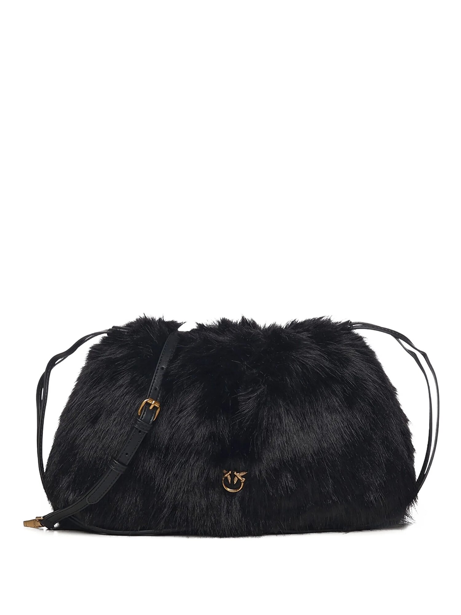 Сумка Faux-fur logo-plaque clutch bag